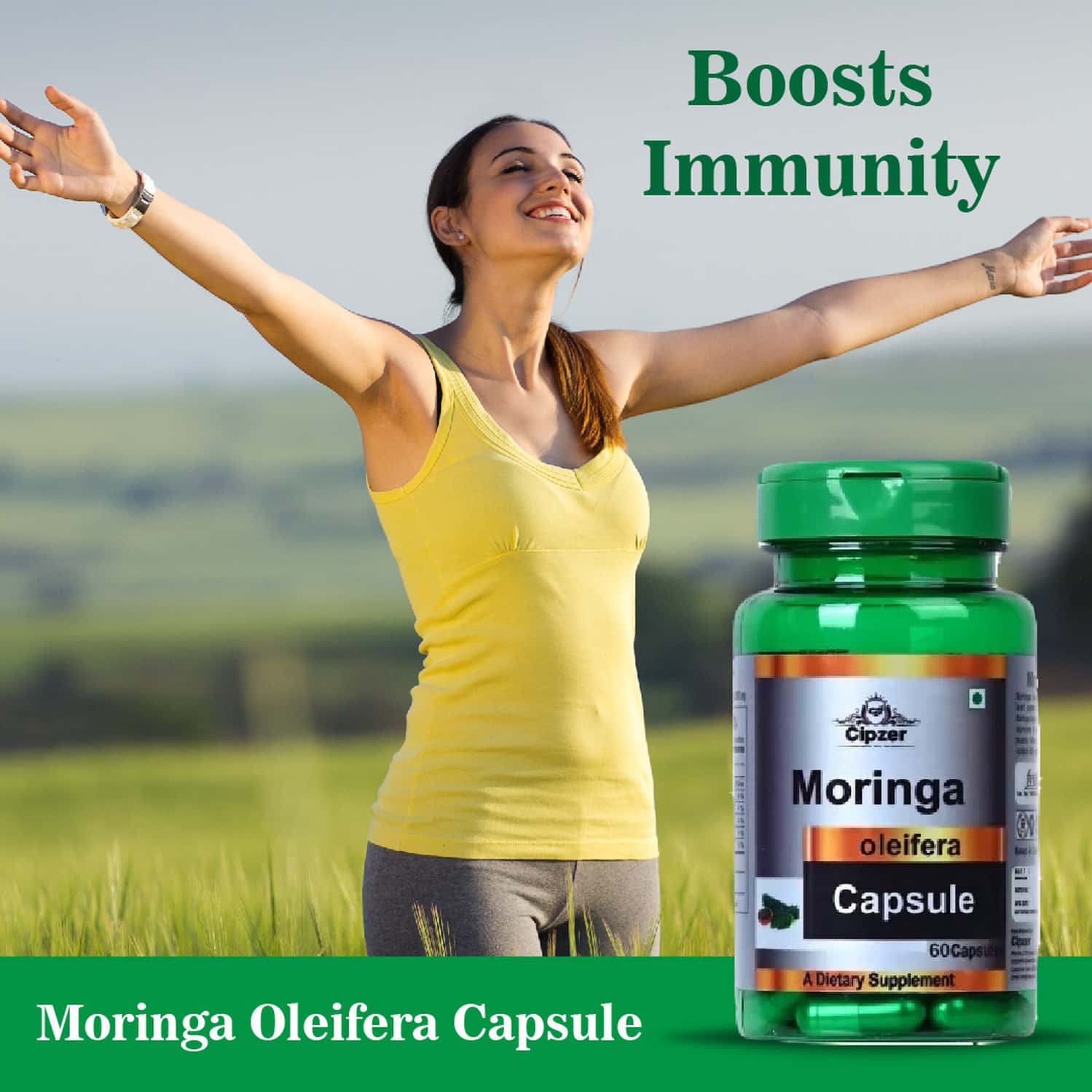 Buy CIPZER MORINGA OLEIFERA CAPSULE ENHANCE VIGOUR,VITALITY & STAMINA ...