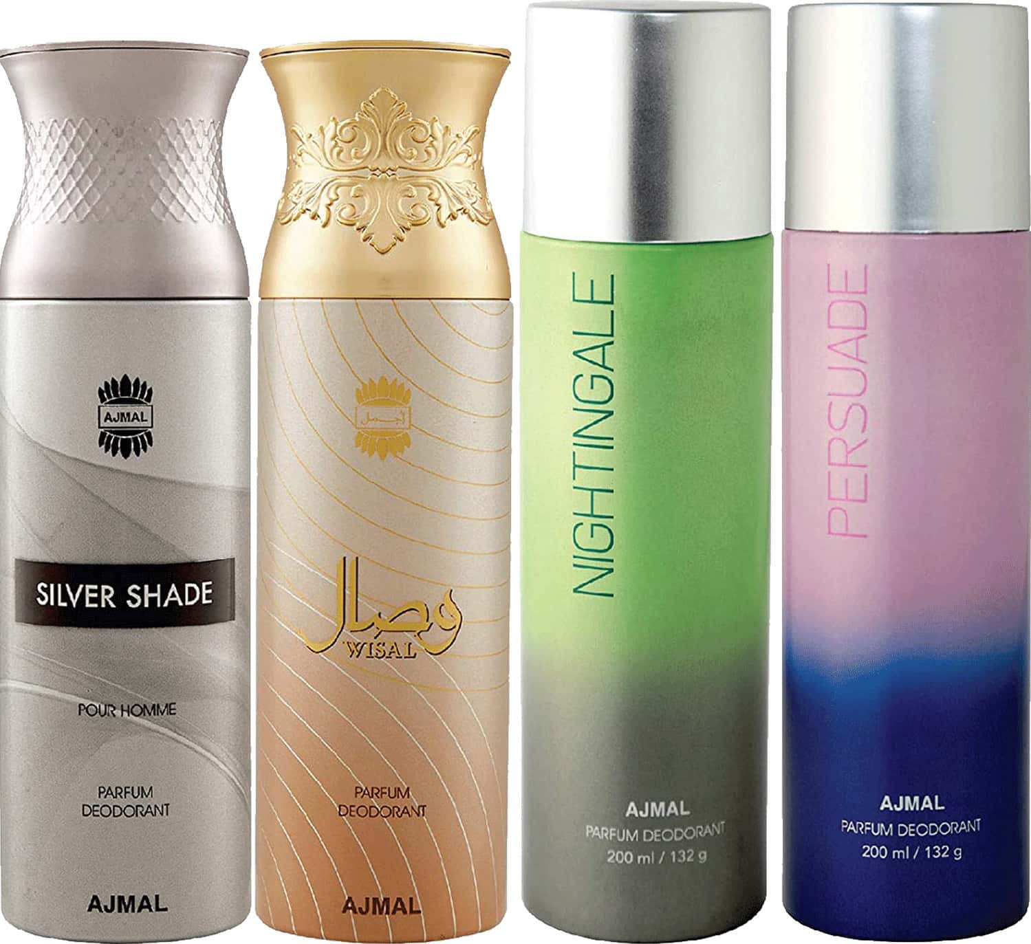 Buy AJMAL 1 EVOKE SILVER FOR MEN,1 WISAL FOR WOMEN,1 NIGHTINGALE,1 ...