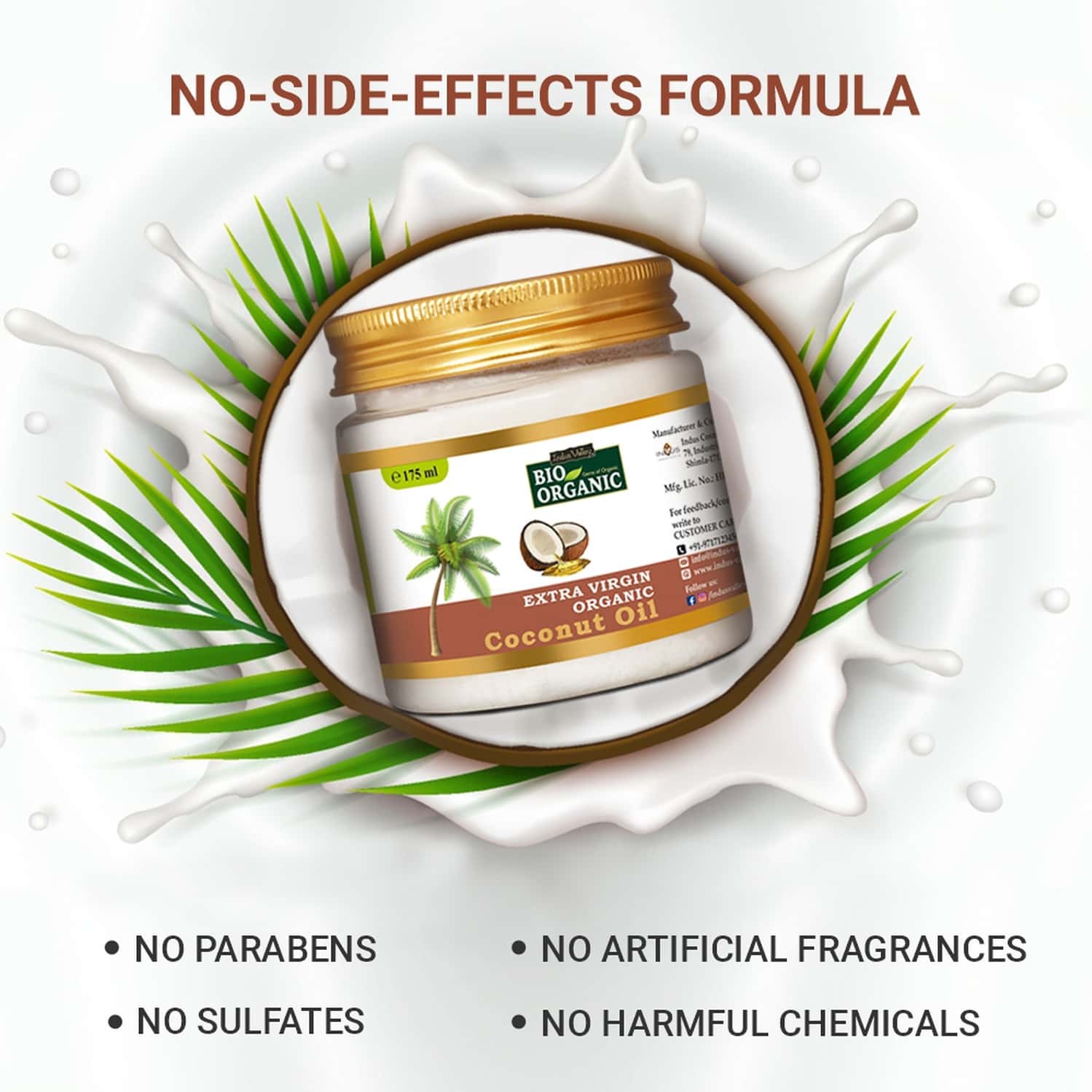 Buy INDUS VALLEY BIO ORGANIC COCONUT OIL-175 ML Online & Get Upto 60% ...