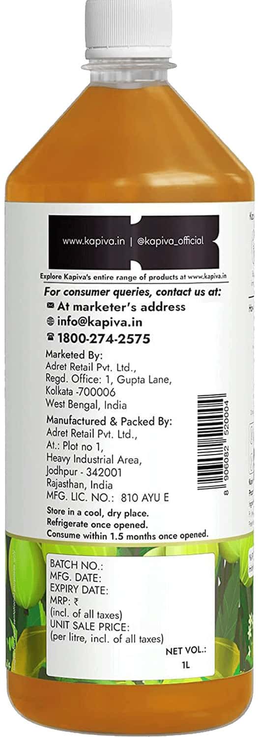 Buy KAPIVA WILD AMLA JUICE (3L)|COLD-PRESSED AMLAS|HELPS BOOSTS SKIN ...