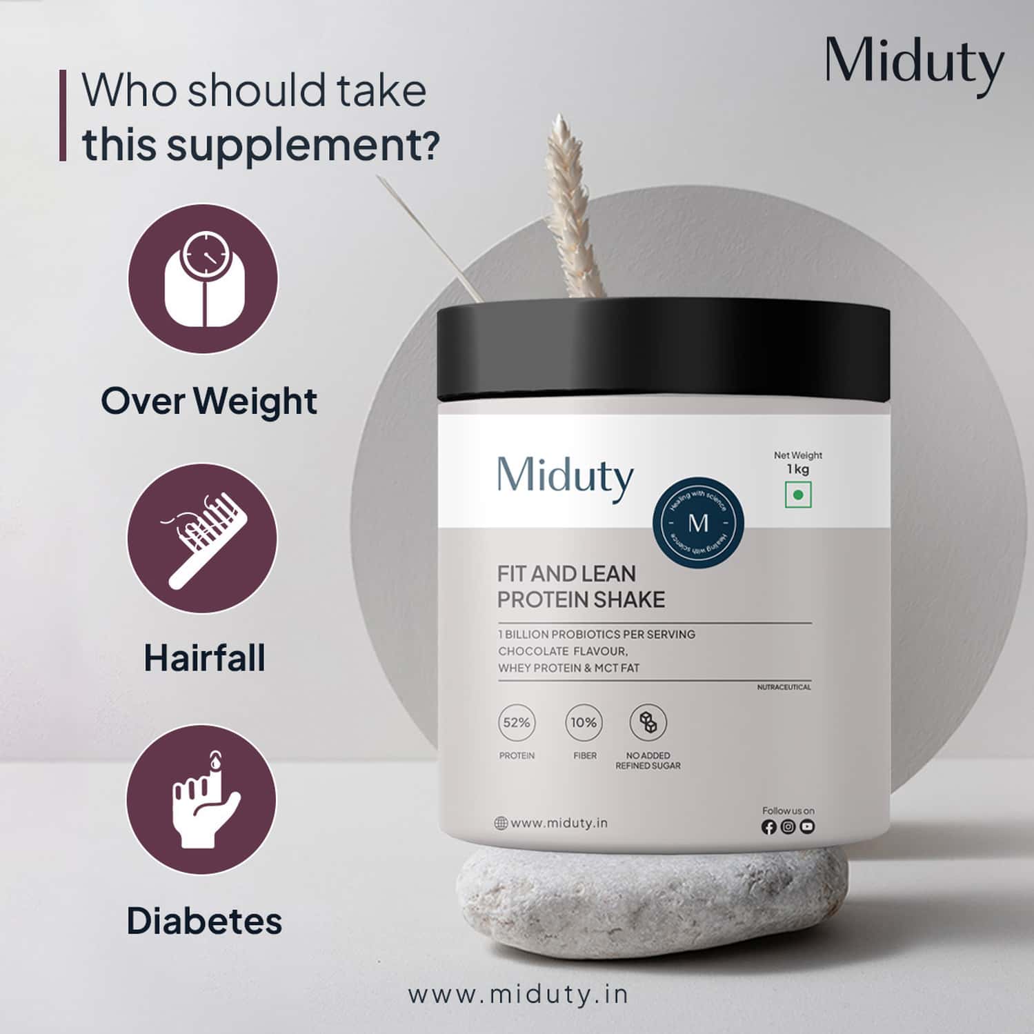 Buy MIDUTY PALAK NOTES FIT N LEAN PROTEIN SHAKE- LEAN PROTEIN FOR ...