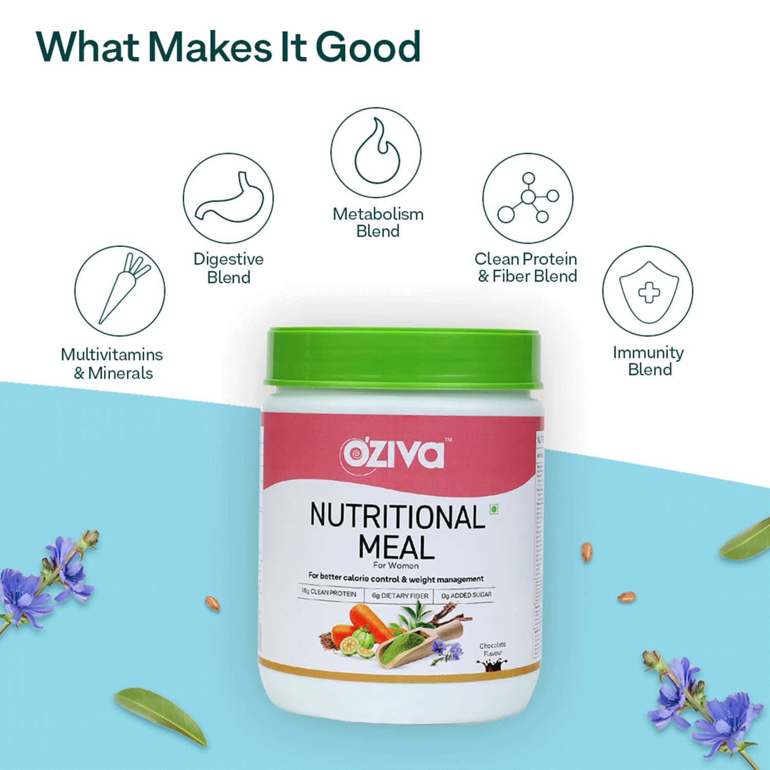 Buy OZIVA NUTRITIONAL MEAL FOR WOMEN CHOCOLATE (1KG) | CALORIE CONTROL ...