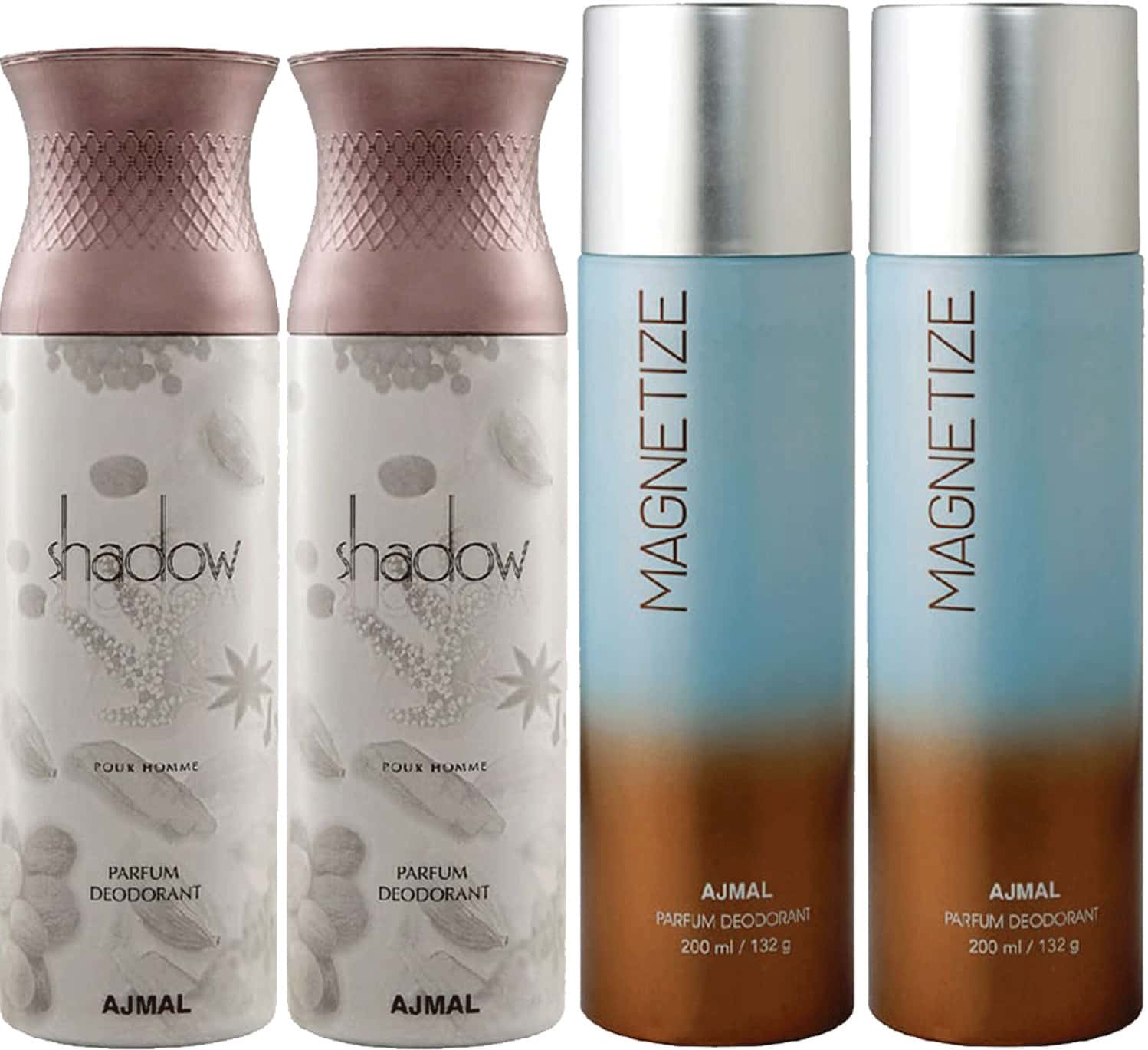 Buy AJMAL 2 SHADOW HIM FOR MEN AND 2 MAGNETIZE FOR MEN & WOMEN ...