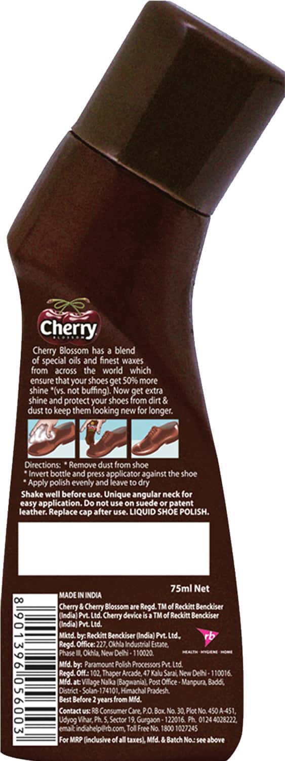 Buy CHERRY BLOSSOM LIQUID WAX POLISH (DARK TAN) - 75ML Online & Get ...