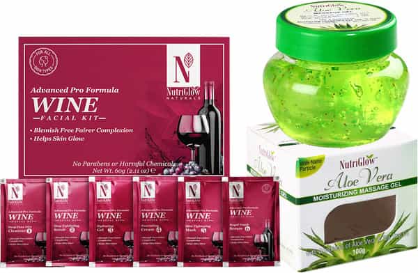 Buy NUTRIGLOW NATURAL'S ADVANCED PRO FORMULA SET OF 2 WINE FACIAL KIT ...