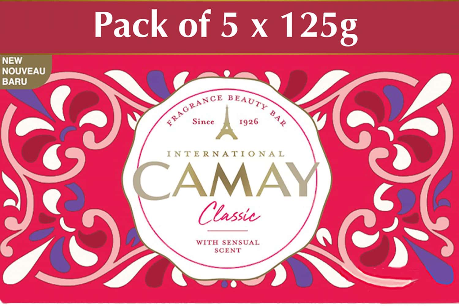 Buy CAMAY NATURAL CEDARWOOD & BERGAMOT BEAUTY SOAP COMBO PACK - 125*5 ...