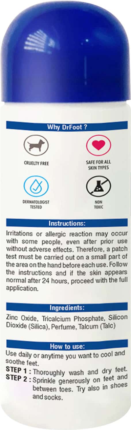 Buy DR FOOT ULTRA SWEAT ABSORBING FOOT POWDER 100GM Online & Get Upto ...