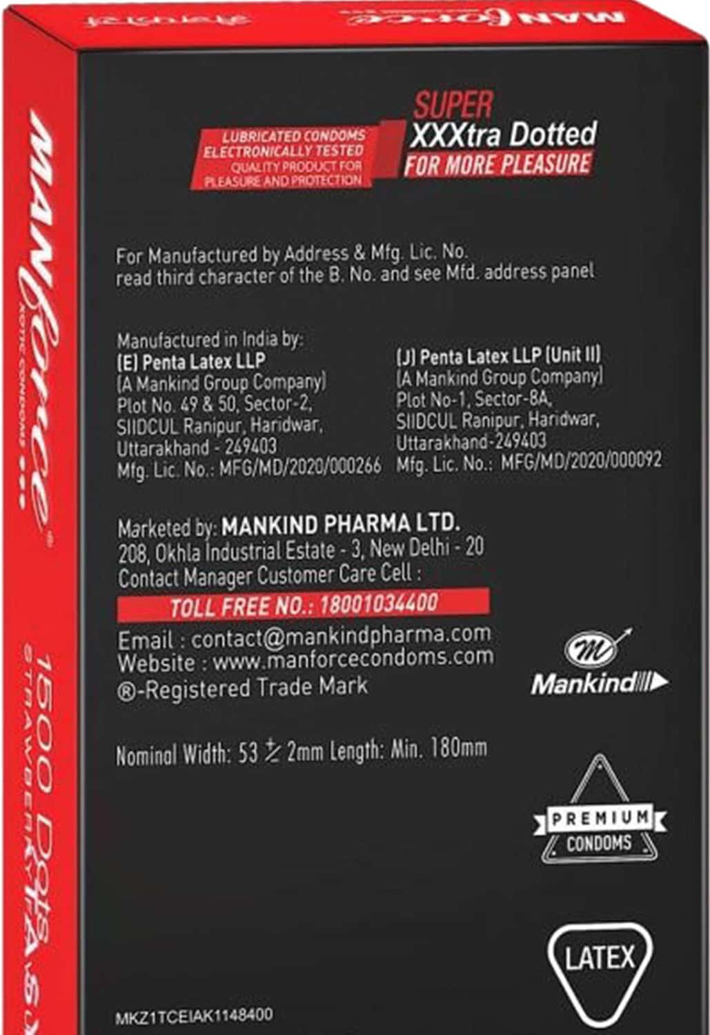 Buy MANFORCE XOTIC CONDOMS FOR MEN WITH 1500 DOTS, PACK OF 20 ...