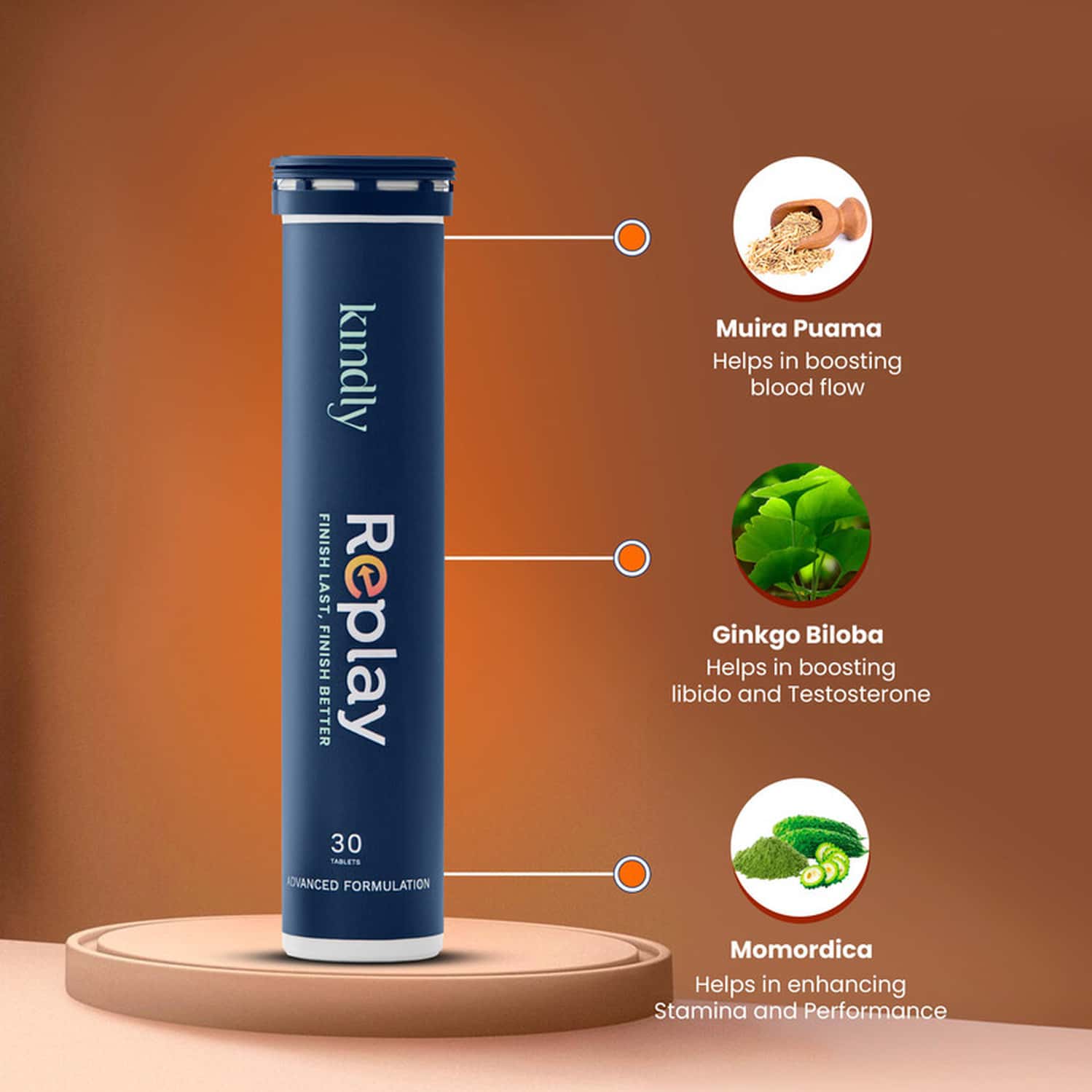 Buy KINDLY HEALTH REPLAY TESTO SUPPLEMENTS |GINKGO BILOBA FOR MEN ...