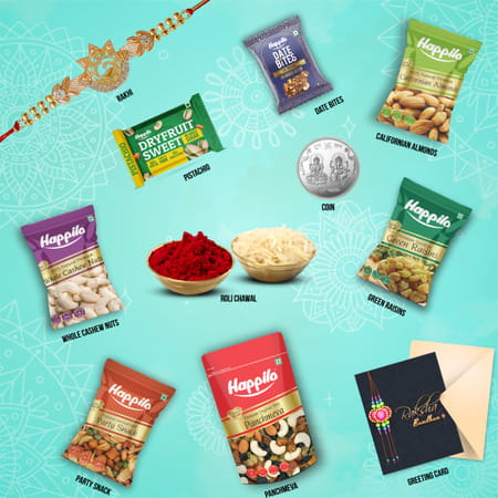 Buy HAPPILO DRY FRUIT CELEBRATIONS GIFT BOX ROBIN 252G Online & Get ...