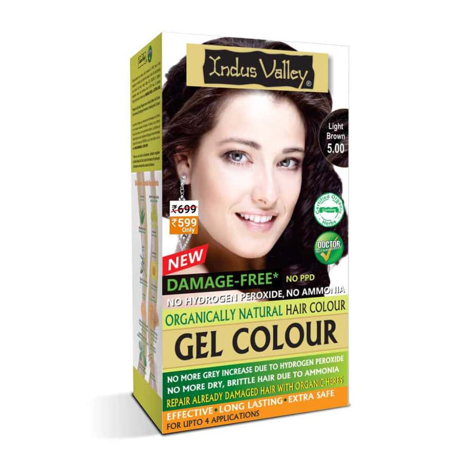 Buy INDUS VALLEY ORGANICALLY NATURAL DAMAGE FREE GEL HAIR COLOR-DARK ...