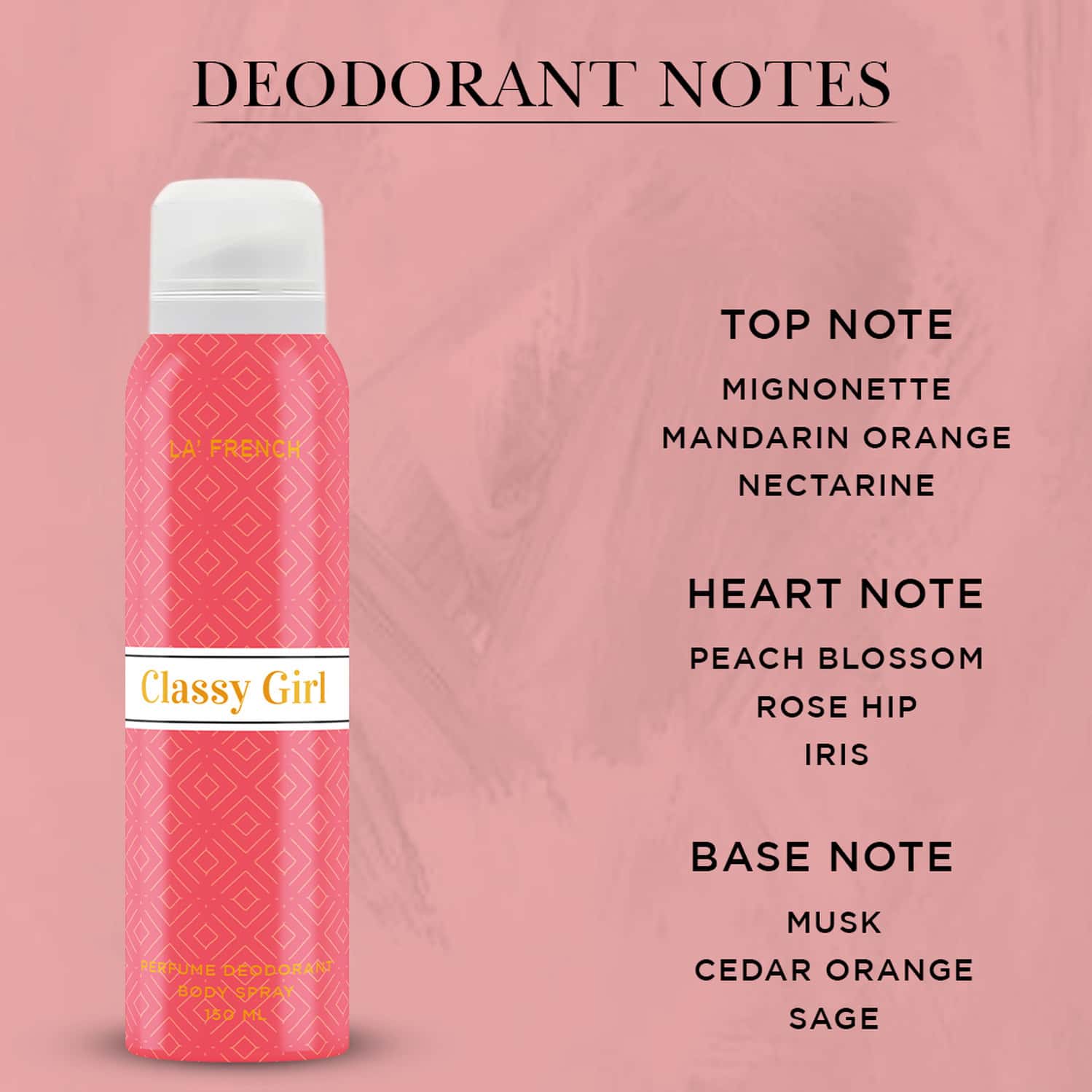 Buy LA FRENCH CLASSY GIRL DEODORANT FOR WOMEN, 150ML Online & Get Upto ...