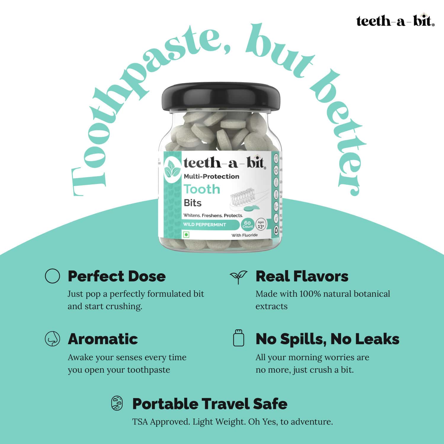 Buy TEETH-A-BIT MULTI-PROTECTION WILD PEPPERMINT TOOTH BITS, PLANT ...