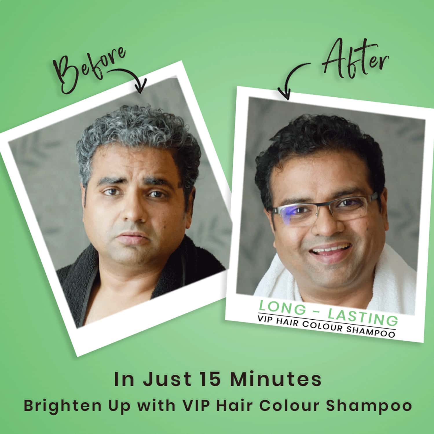 Buy VIP MEN'S HAIR COLOUR SHAMPOO 20ML, BLACK, PACK OF 5 | INSTANT ...