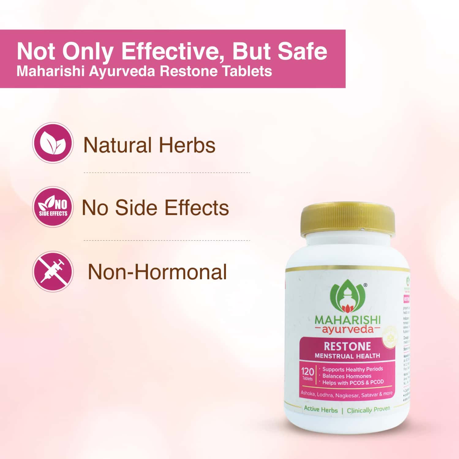 Buy MAHARISHI AYURVEDA RESTONE TABLETS | SUPPORTS HEALTHY PERIODS |120 ...