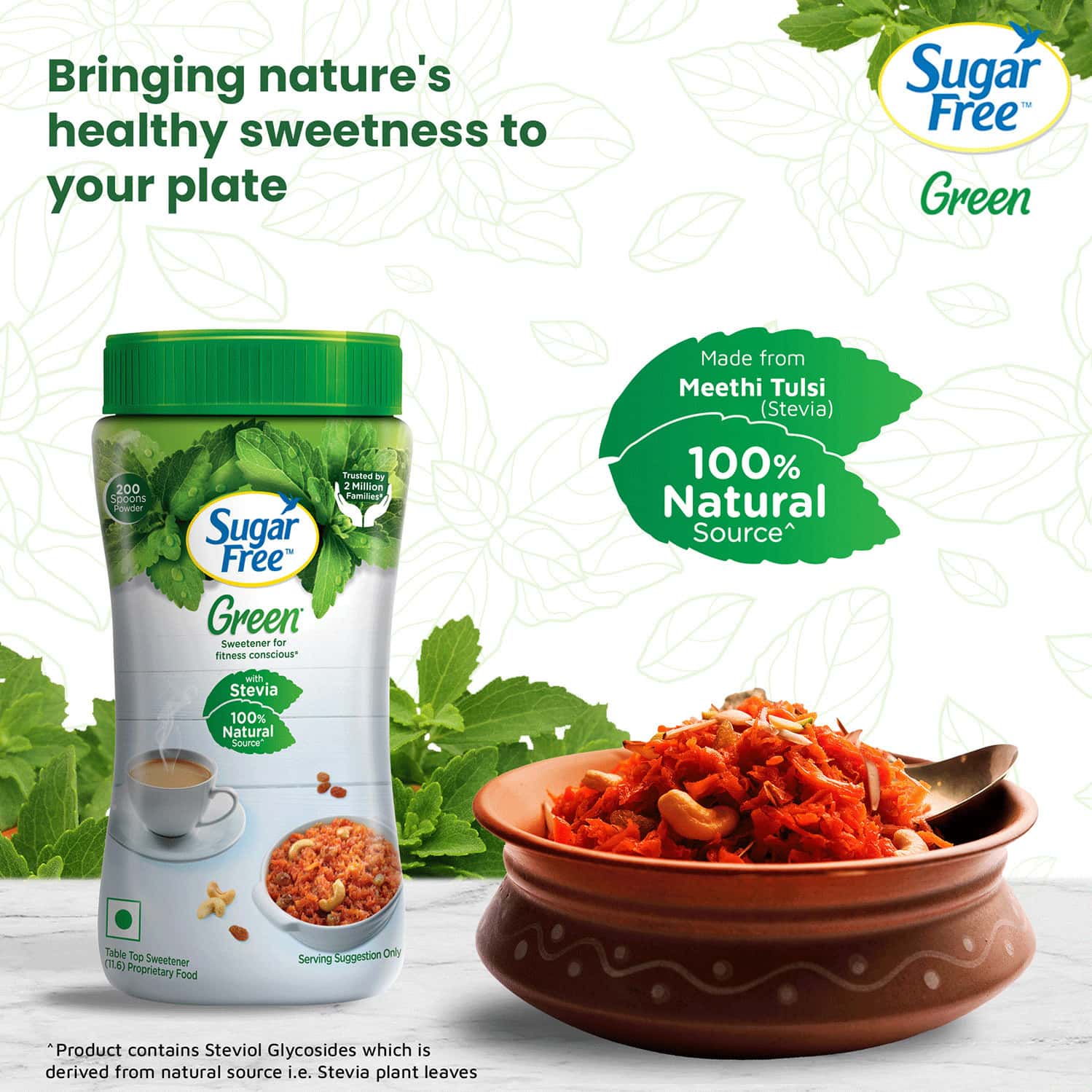 Buy SUGAR FREE GREEN MADE FROM MEETHI TULSI (STEVIA) 100% NATURAL ...