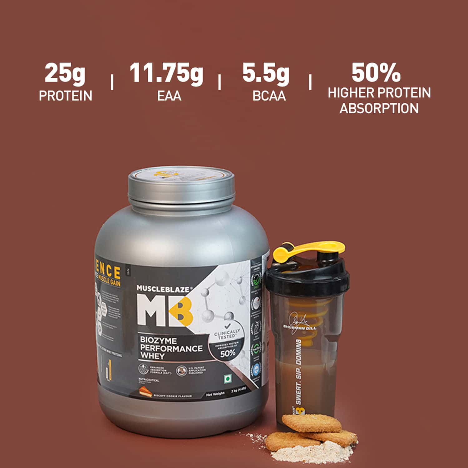 Buy MUSCLEBLAZE BIOZYME PERFORMANCE WHEY PROTEIN 50% HIGHER PROTEIN ...
