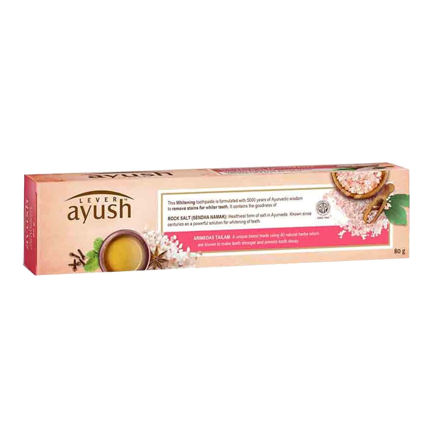Buy LEVER AYUSH WHITENING ROCK SALT TOOTHPASTE 80 GM Online & Get Upto ...