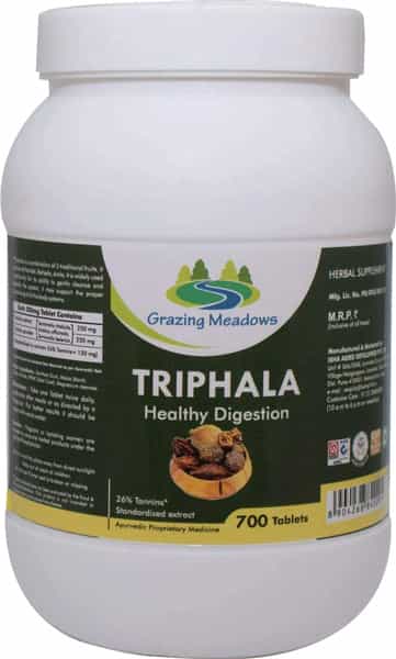Buy GRAZING MEADOWS TRIPHALA TABLETS 500 MG 700 TABLETS (PACK OF 5 ...
