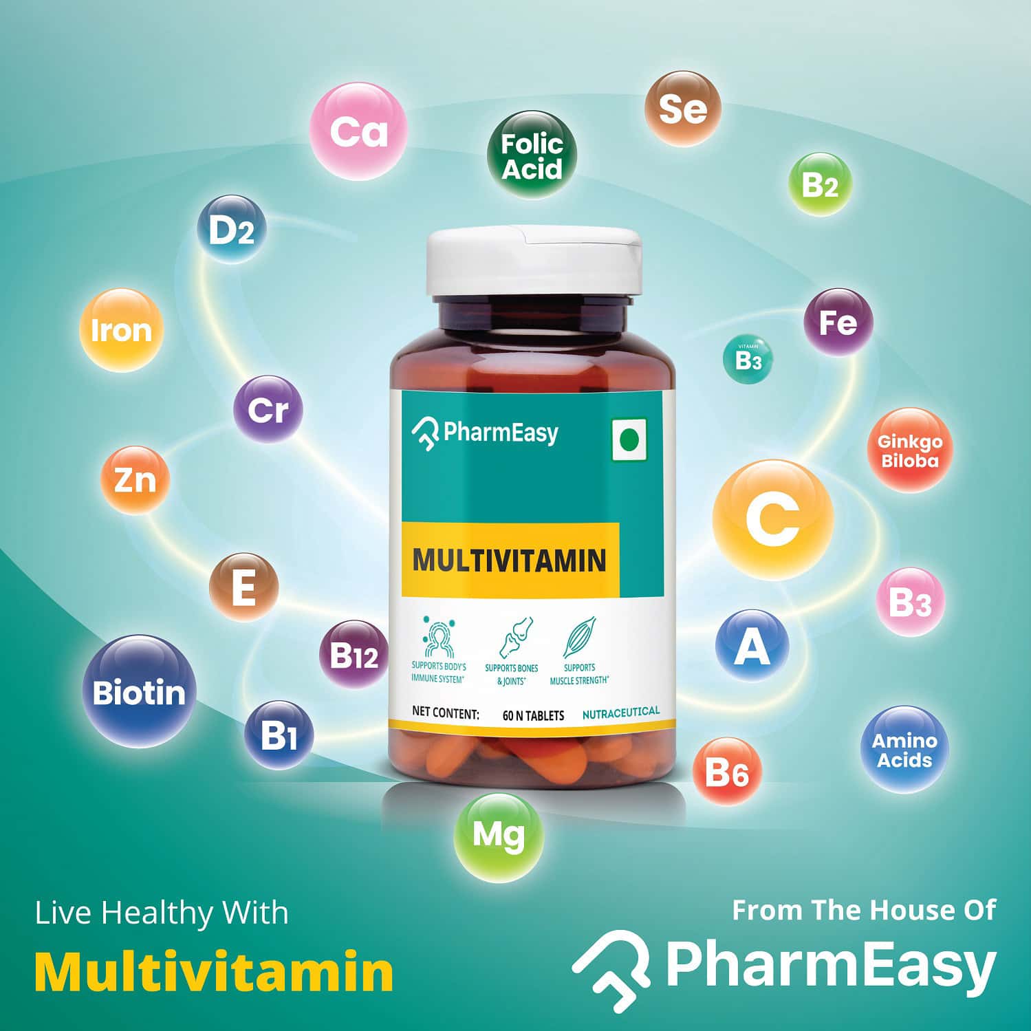 Buy PHARMEASY MULTIVITAMIN MULTIMINERAL - IMMUNITY BOOSTER - COMPLETE ...