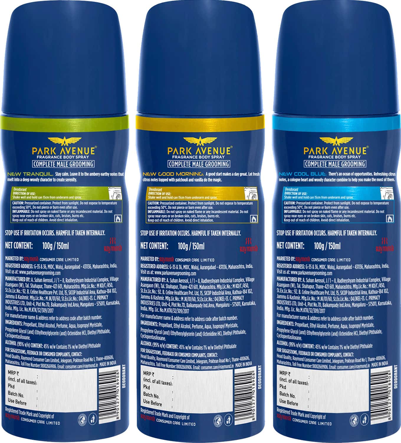 Buy PARK AVENUE GOOD MORNING COMBO PACK OF 2 PERFUME FOR MEN-SUPER ...