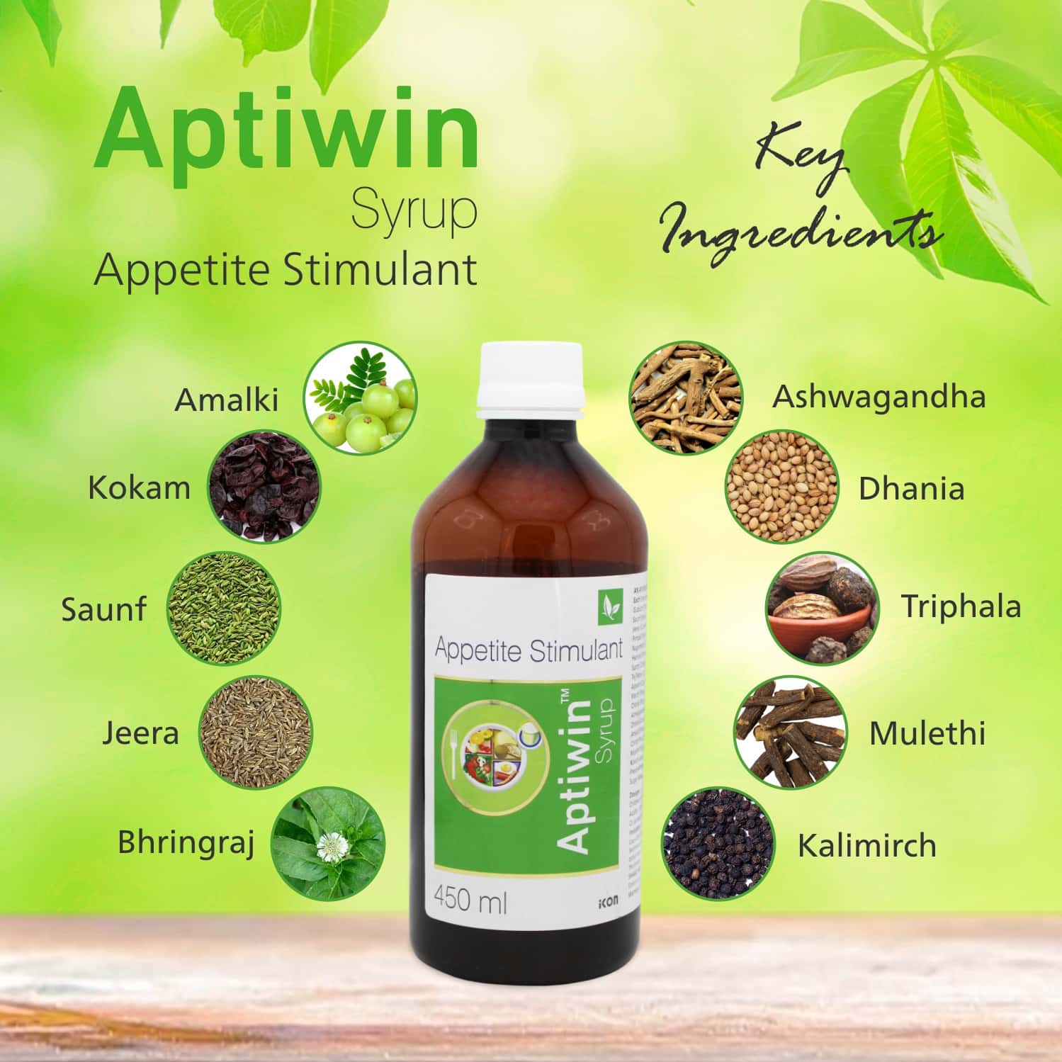 Buy APTIWIN SYRUP 450 ML | FOR BOOSTING HEALTHY APPETITE | PROMOTES ...