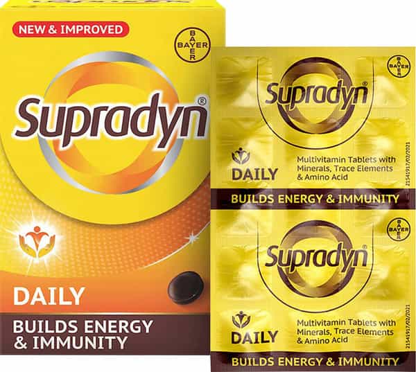 Buy SUPRADYN DAILY MULTIVITAMIN TABLET WITH ESSENTIAL ZINC, VITAMINS ...