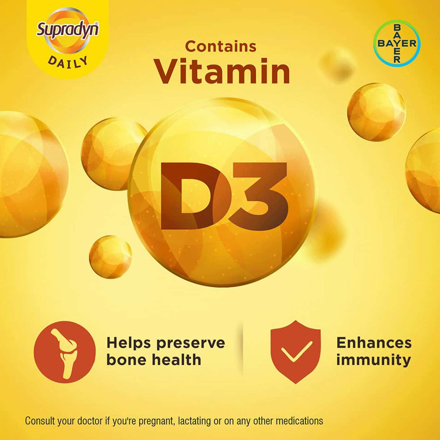 Buy SUPRADYN DAILY MULTIVITAMIN TABLET WITH ESSENTIAL ZINC, VITAMINS ...