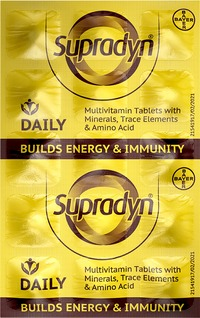 Buy SUPRADYN DAILY MULTIVITAMIN TABLETS 15S Online & Get Upto 60% OFF ...