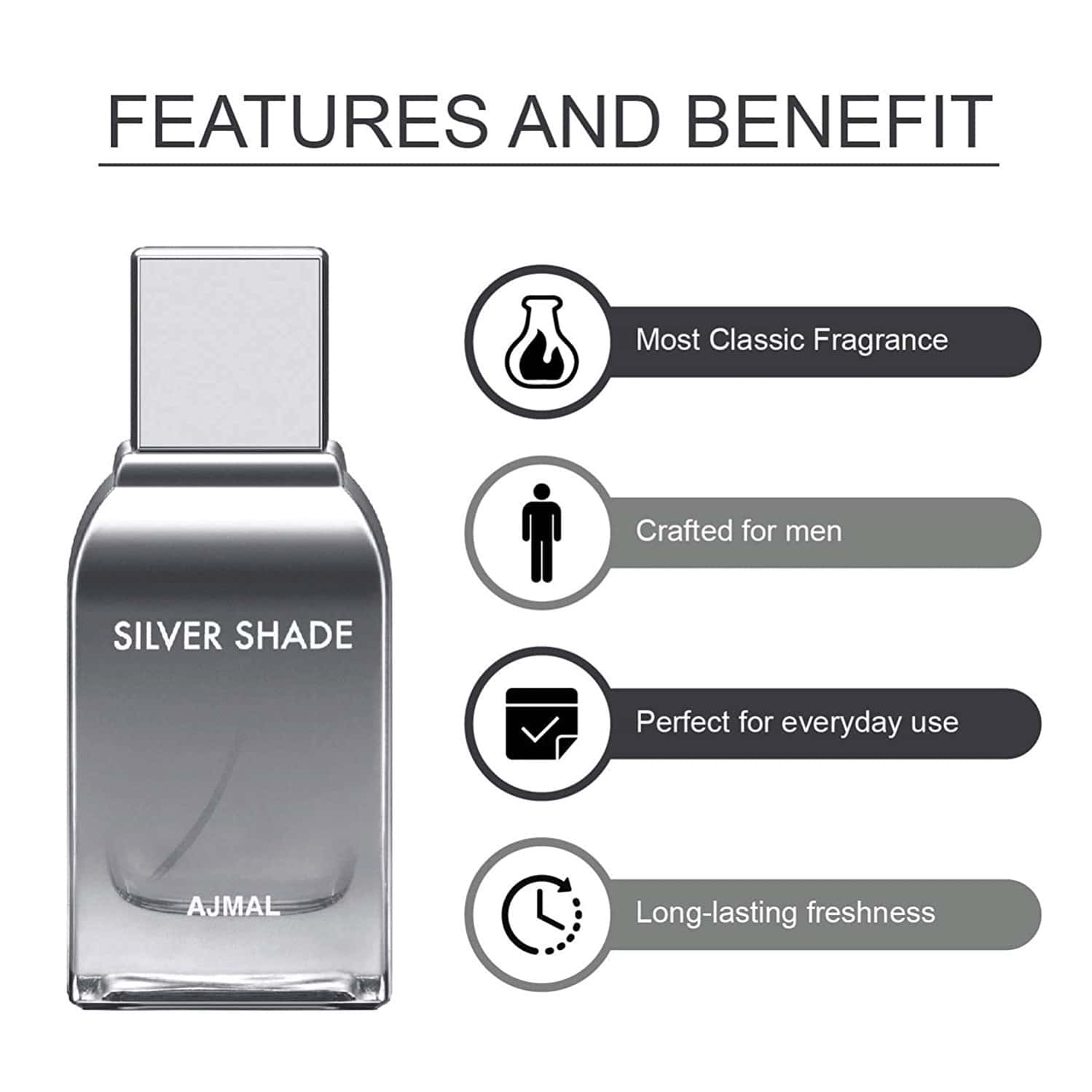 Buy AJMAL SILVER SHADE EDP 100ML PERFUME FOR MEN AND KURO EDP 90ML ...