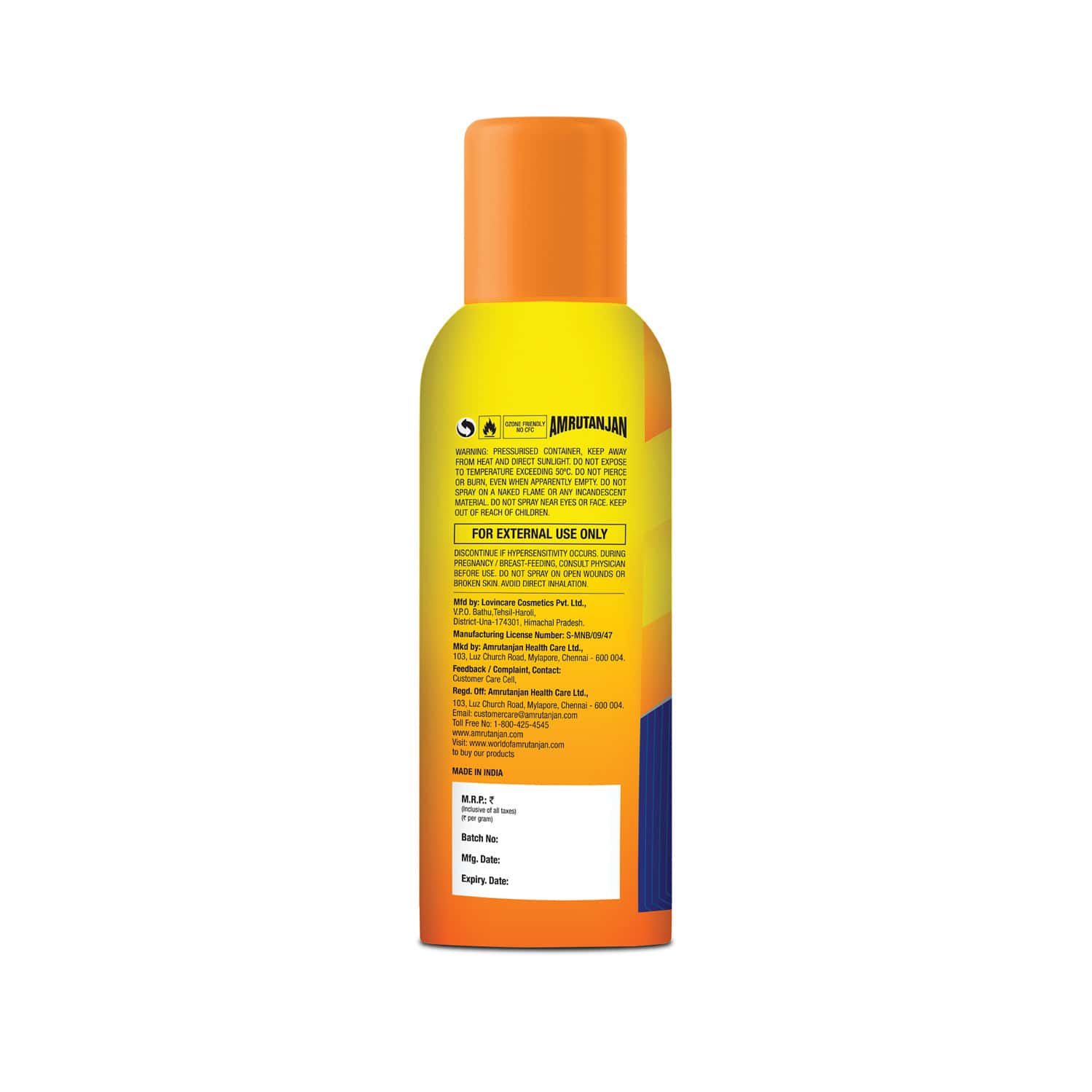 Buy AMRUTANJAN STOP ITCH ANTI FUNGAL POWDER SPRAY BOTTLE OF 100GM ...