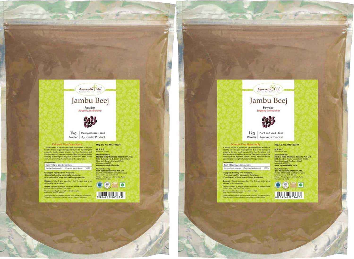 Buy AYUR CHAMP - PACK OF 4 -JAMBU BEEJ POWDER JAMUN SEED POWDER- 1 KG ...