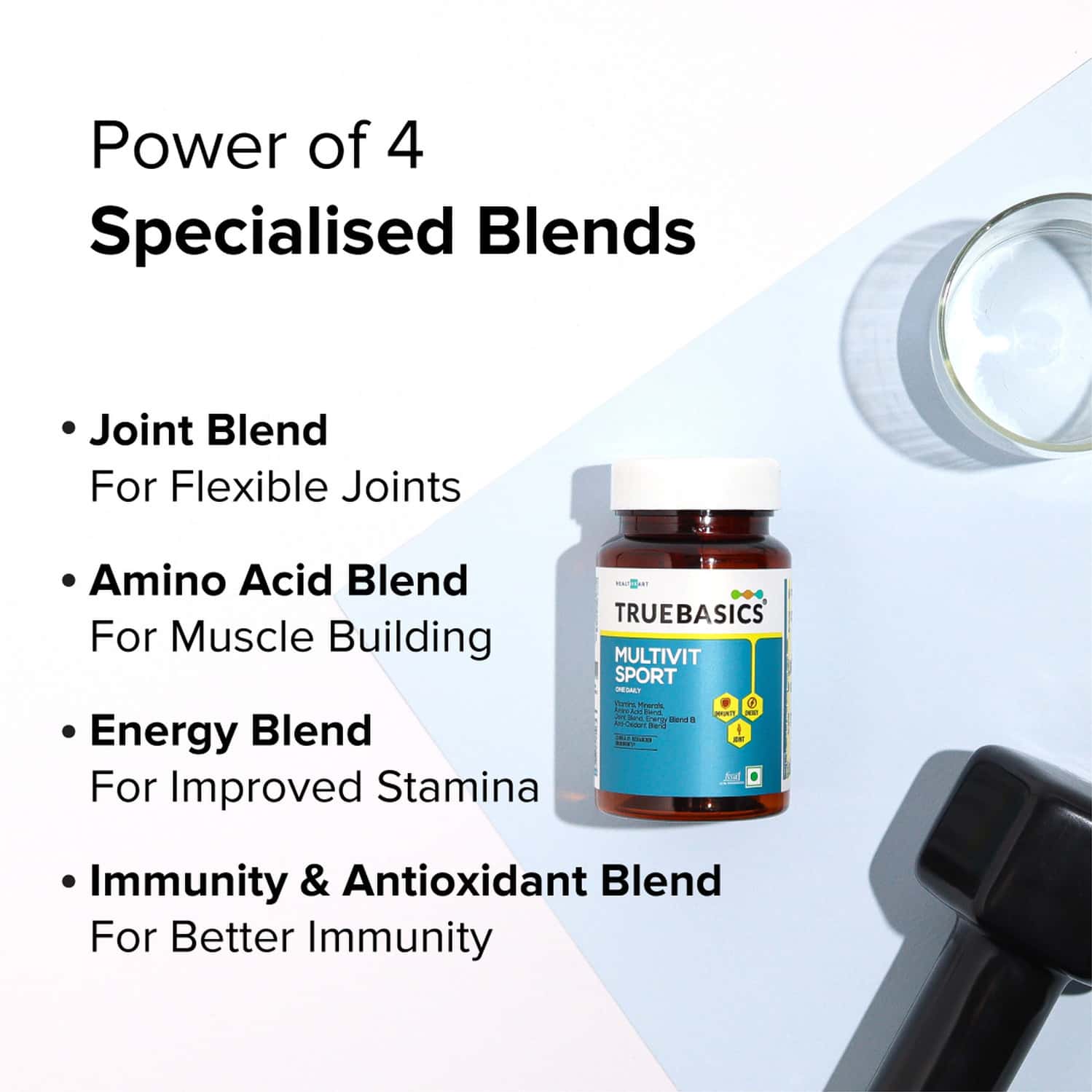 Buy TRUEBASICS MULTIVIT SPORT ONE DAILY, MULTIVITAMIN FOR SPORT, 60 ...