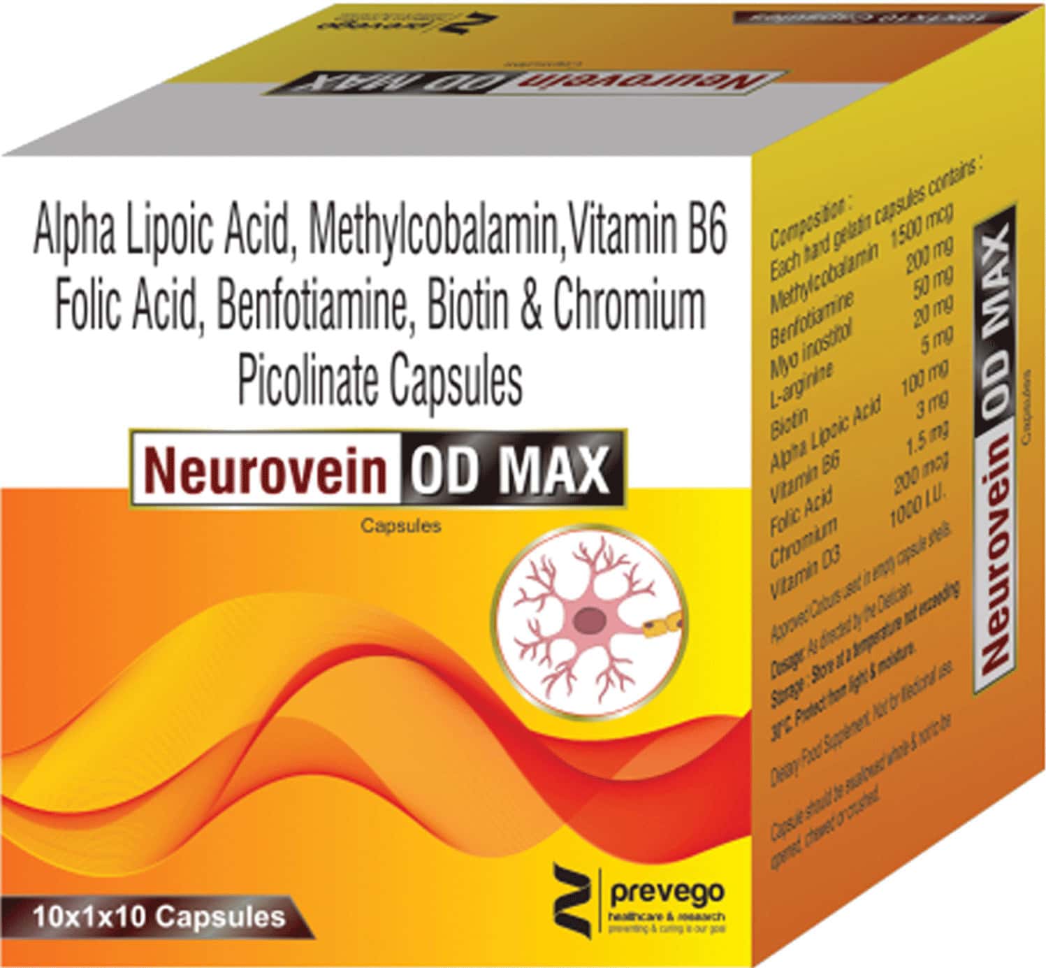Buy Neurovein Od Max Strip Of 10 Capsules Online at Flat 15% OFF ...