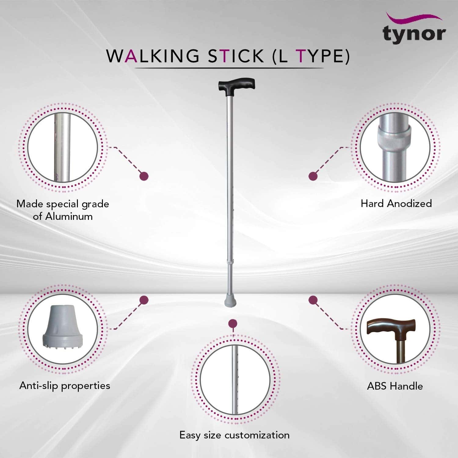 Buy TYNOR WALKER STICK L TYPE Online & Get Upto 60% OFF at PharmEasy