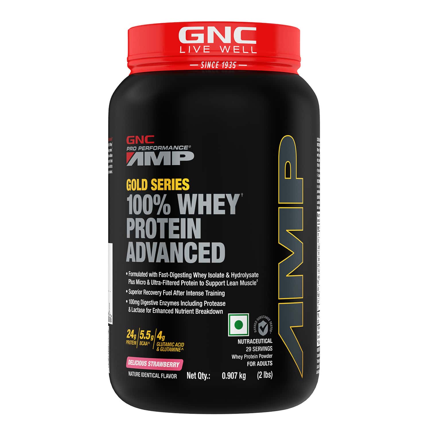Buy GNC PRO PERFORMANCE 100% WHEY PROTEIN POWDER, 907 G | 24G PROTEIN ...