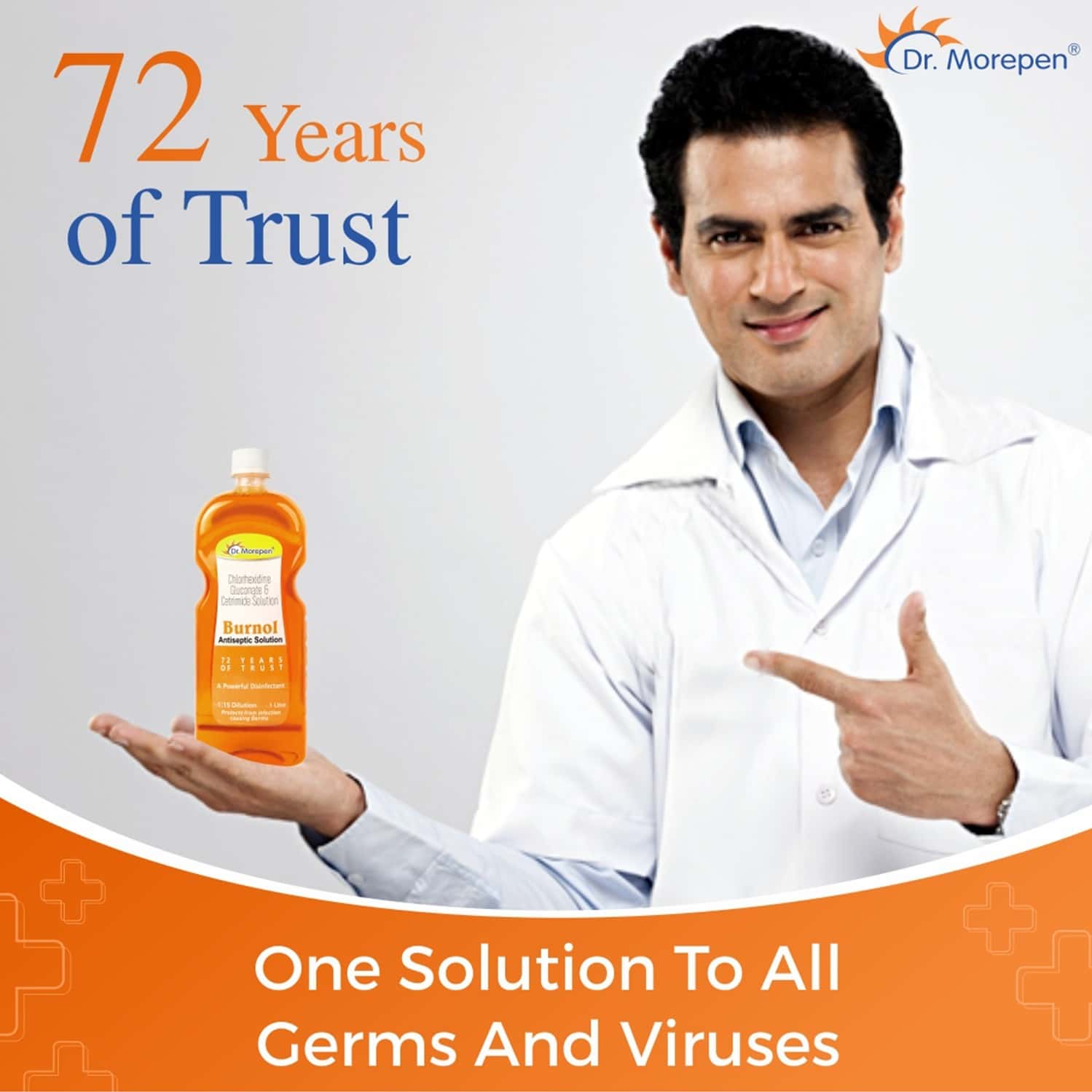 Buy BURNOL ANTISEPTIC SOLUTION, MULTIPURPOSE DISINFECTANT LIQUID - 1L ...