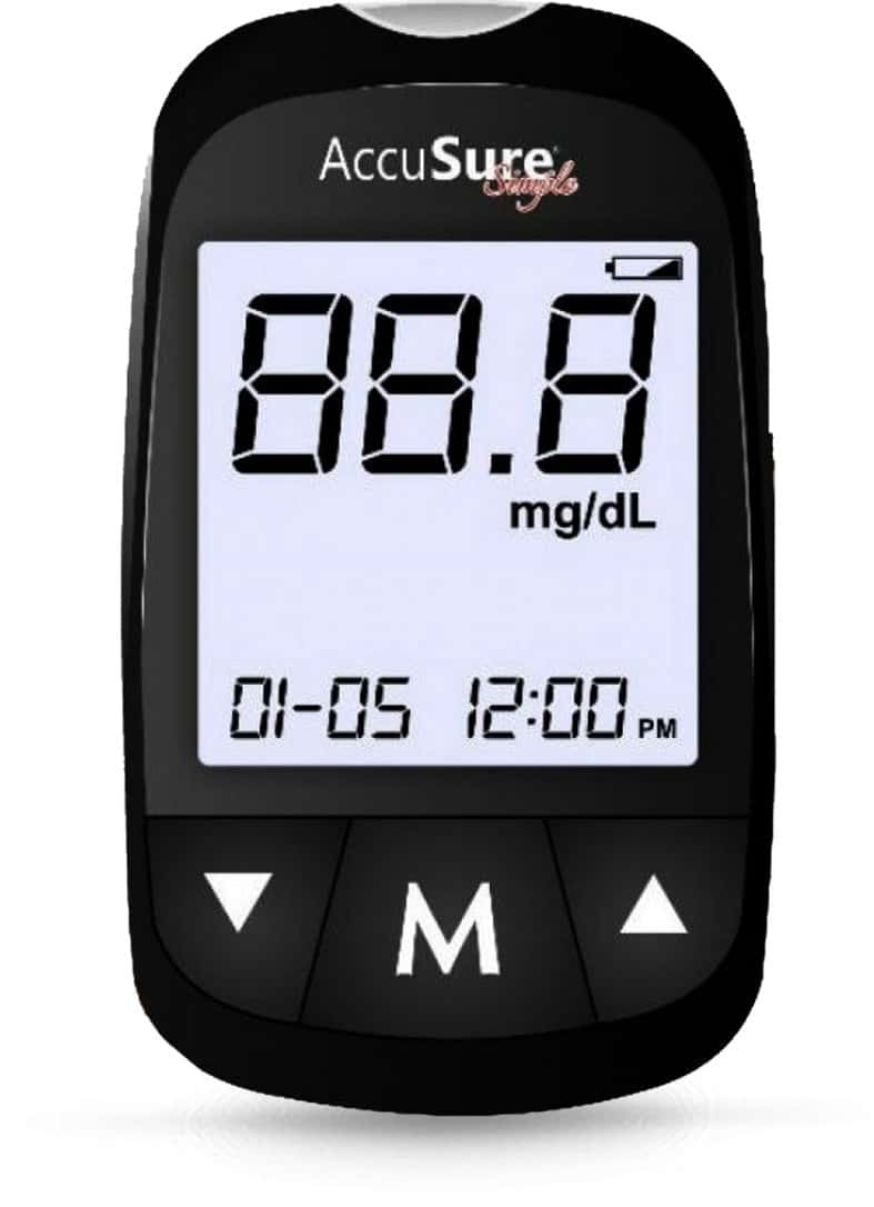Buy ACCUSURE SIMPLE BLOOD GLUCOSE TEST STRIP - 25 STRIPS Online & Get ...