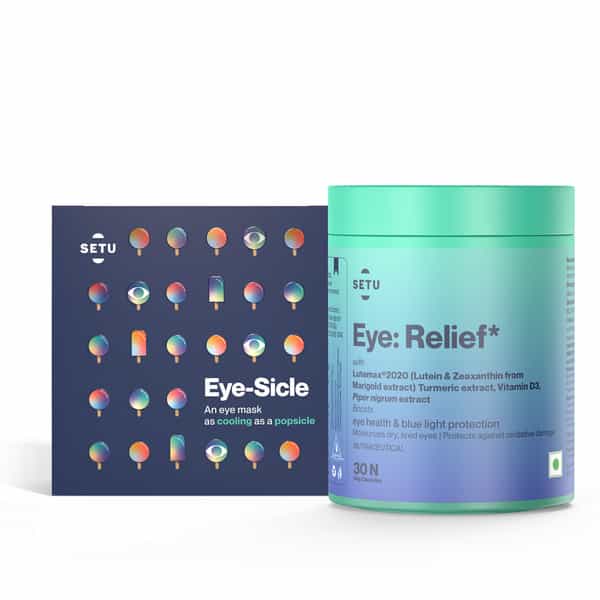 Buy SETU EYE RELIEF PLANT BASED EYE VITAMIN-30 TABLETS + EYE MASK ...