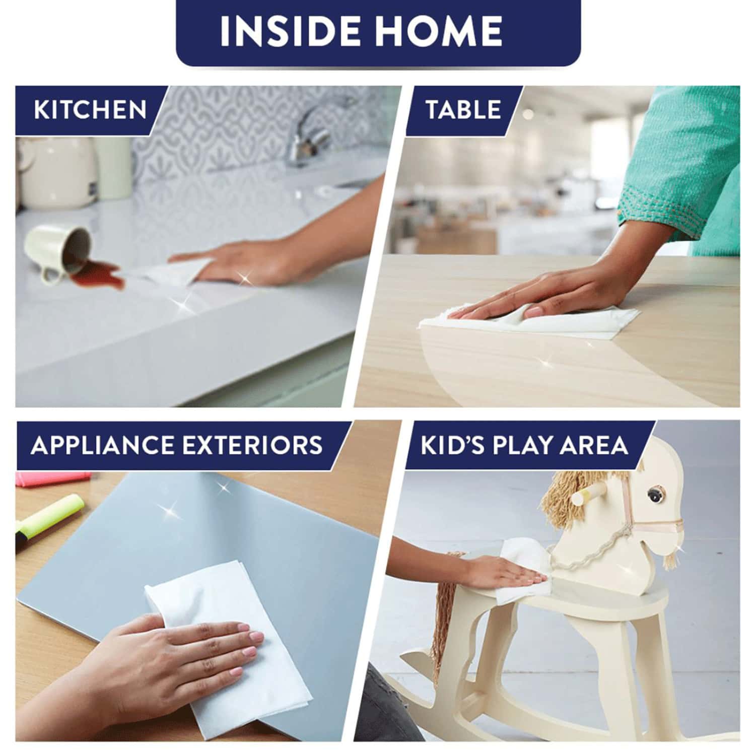 Buy LIZOL ALL-IN-1 SURFACE DISINFECTANT WIPES LEMON - 70 COUNT Online ...