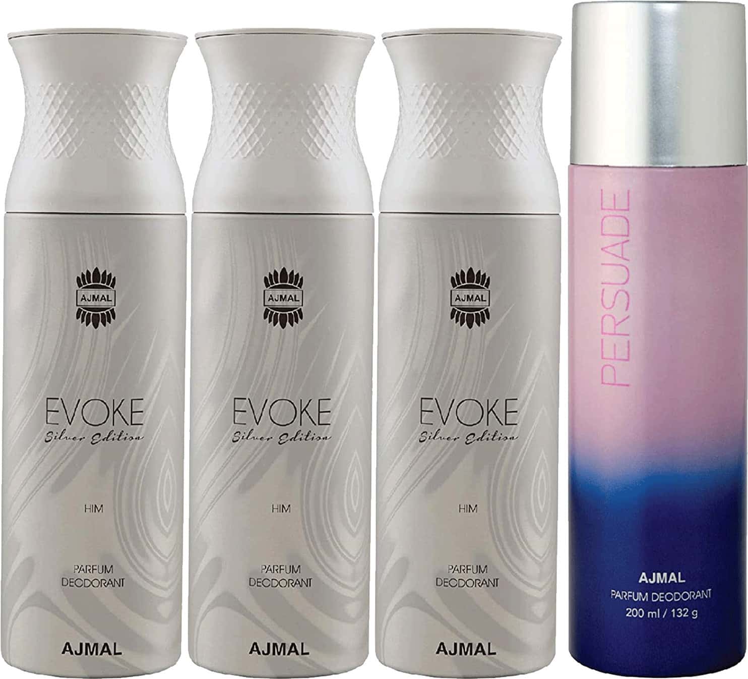 Buy AJMAL BLU SILVER SHADE, EVOKESILVER EDITION SHADOW HOMME DEODORANT ...