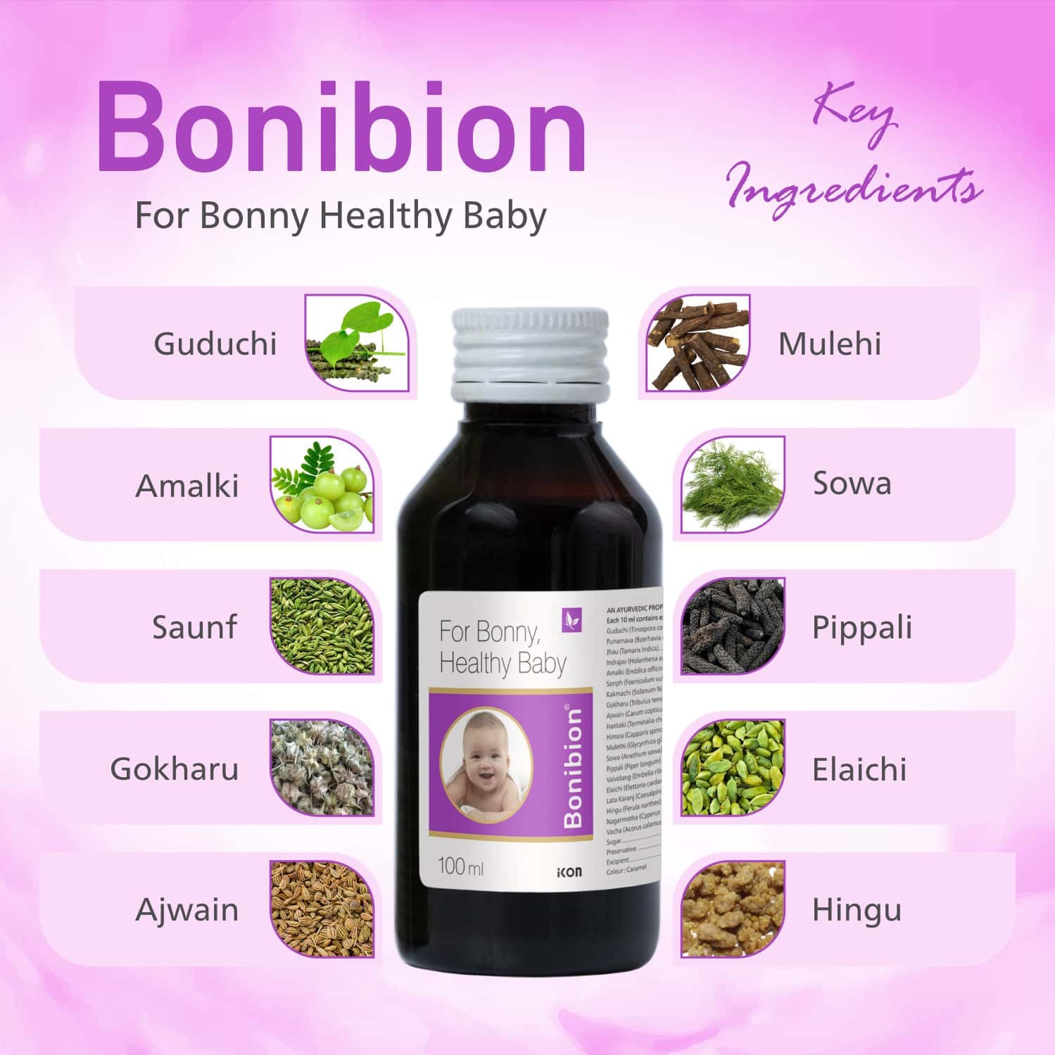 Buy BONIBION SYRUP 100 ML | FOR INFANT COLIC | IMPROVES APPETITE ...