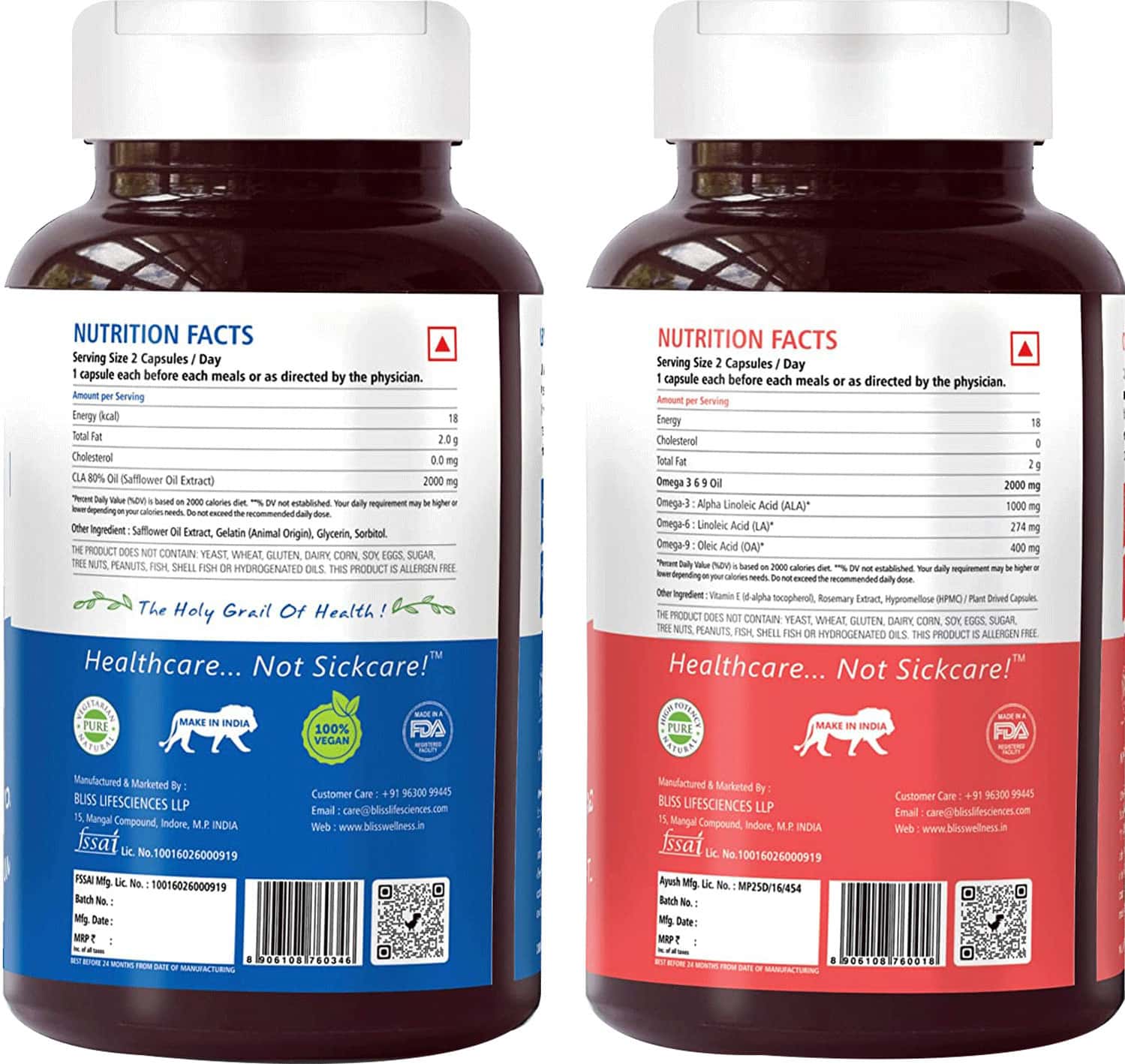 Buy BLISS WELLNESS CLA 2000 LEAN MUSCLE BUILD+ CARDIO BLISS PURE OMEGA ...