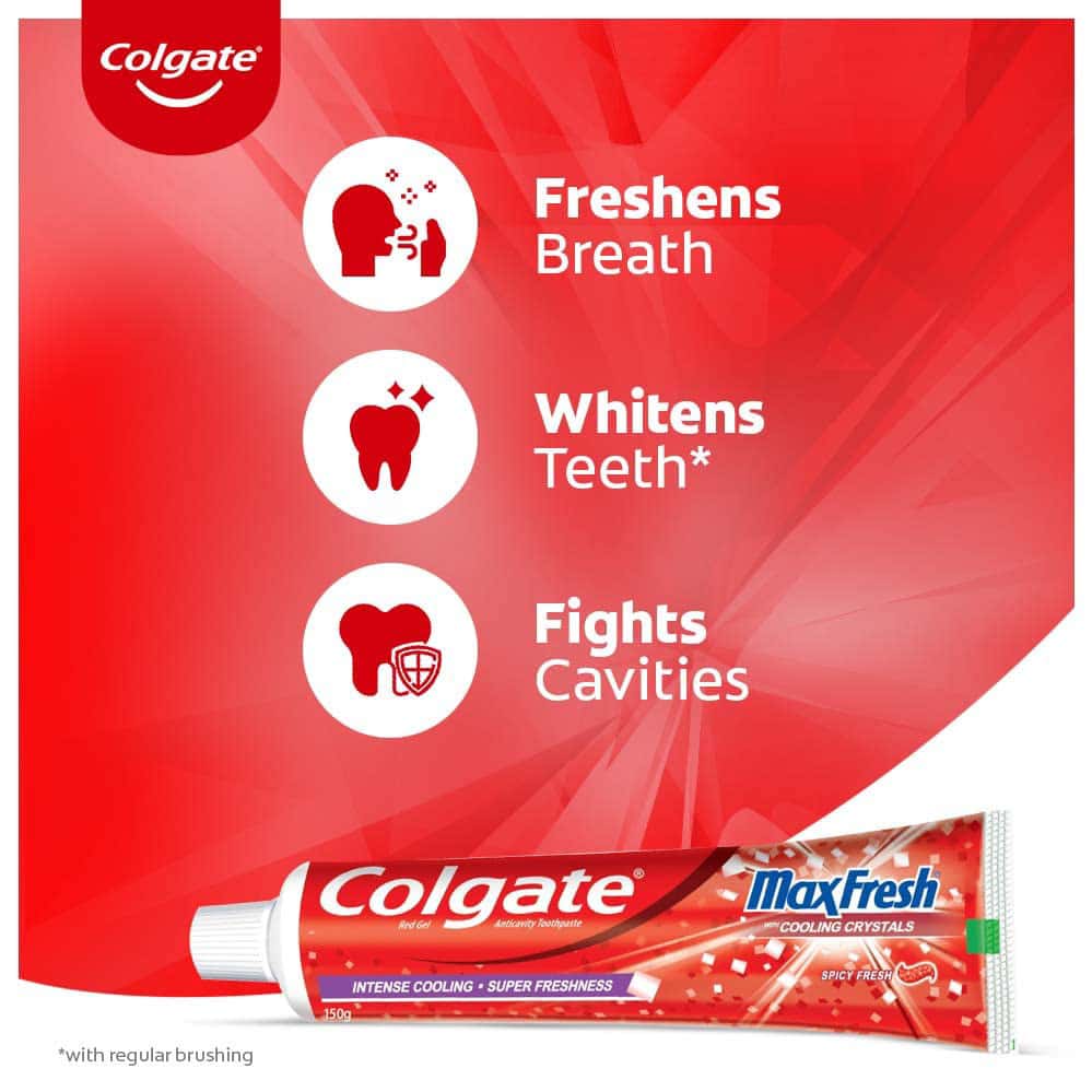 Buy COLGATE MAXFRESH 300G (150G X 2, PACK OF 2) ANTICAVITY TOOTHPASTE ...