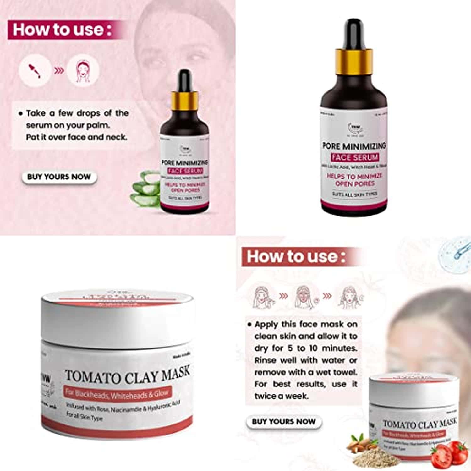 Buy TNW-THE NATURAL WASH SKINCARE COMBO FOR TOMATO CLAY MASK & PORE ...