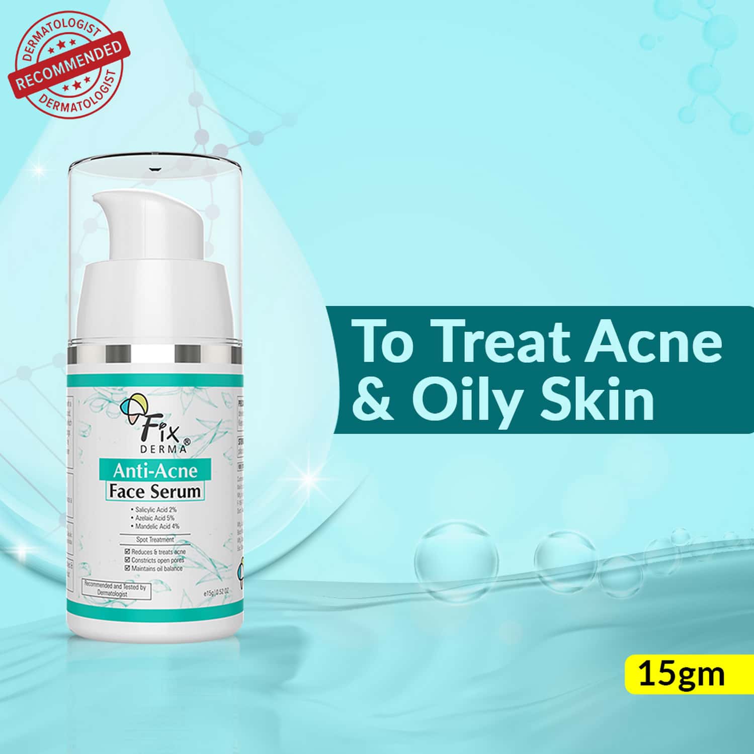 Buy FIXDERMA ANTI ACNE FACE SERUM WITH SALICYLIC ACID - 15 G Online ...
