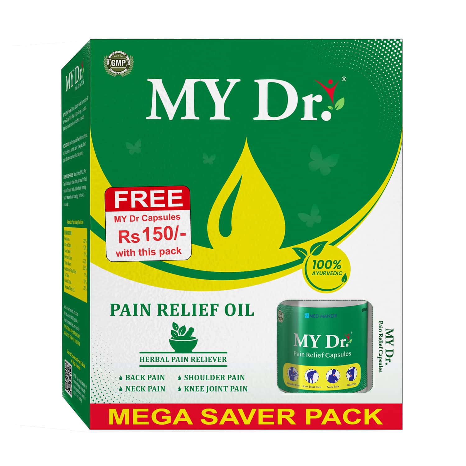 Buy MY DR PAIN RELIEF OIL 125 ML WITH FREE MY DR. PAIN RELIEF CAPSULES ...