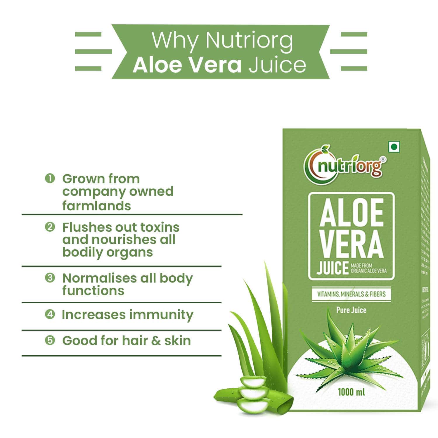 Buy NUTRIORG ALOEVERA JUICE 1000ML Online & Get Upto 60% OFF at PharmEasy