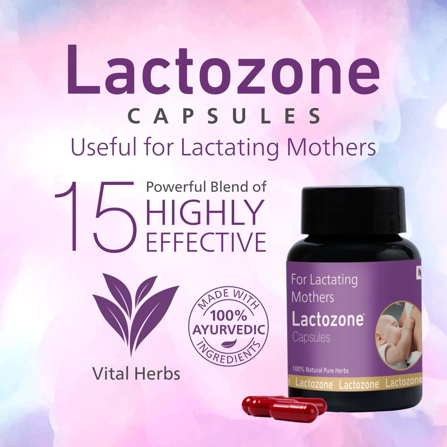 Buy LACTOZONE CAPSULES 60 CAPS | CARE FOR BREASTFEEDING MOTHER | PACK ...