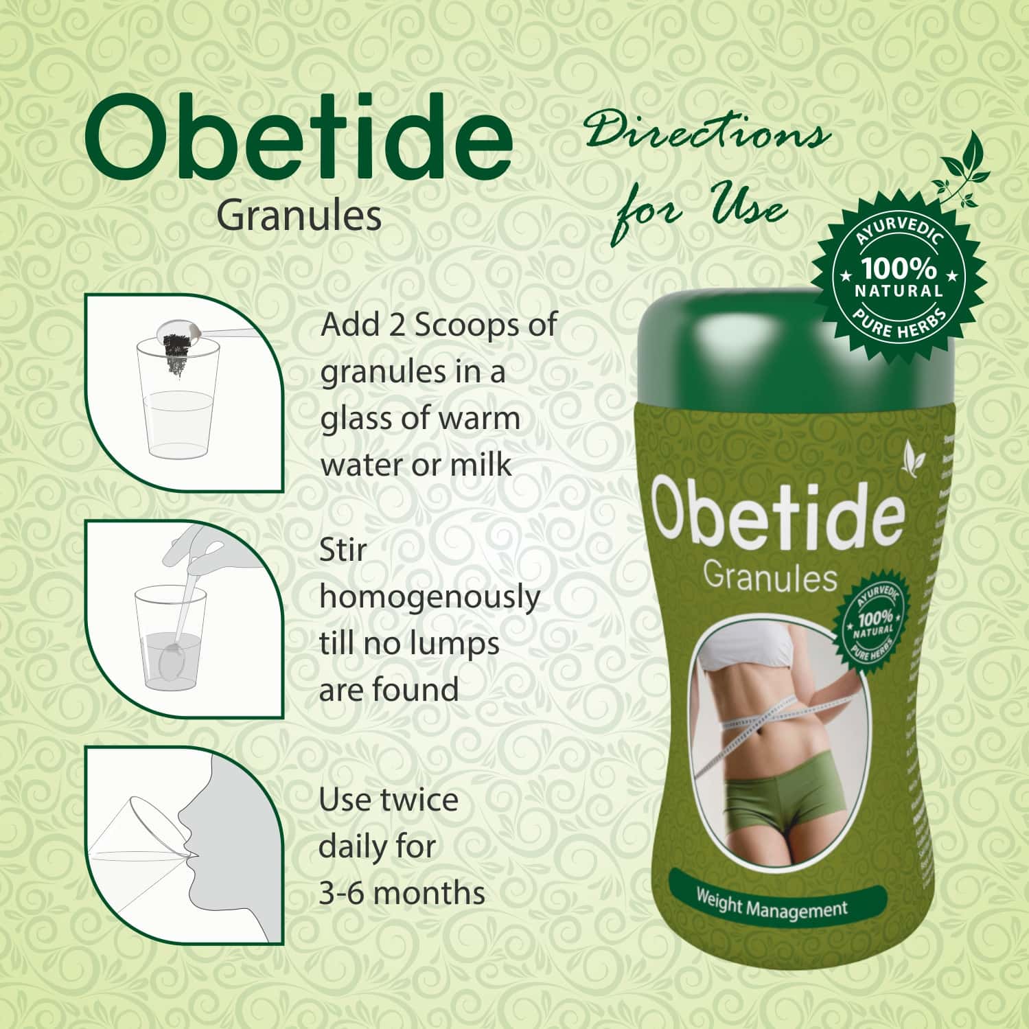 Buy OBETIDE GRANULES 200 GRAMS|DIETARY SUPPLEMENT|OBESITY, WEIGHT ...
